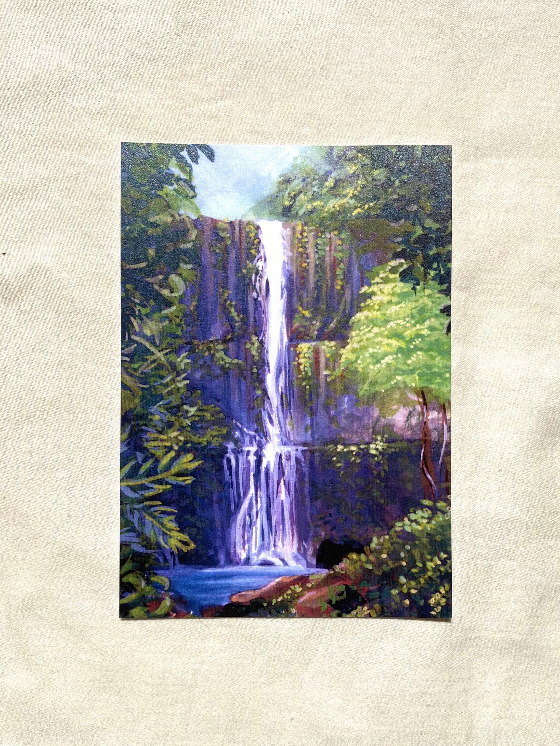 Hawaii Waterfall Postcards, Set of 3 - Etsy