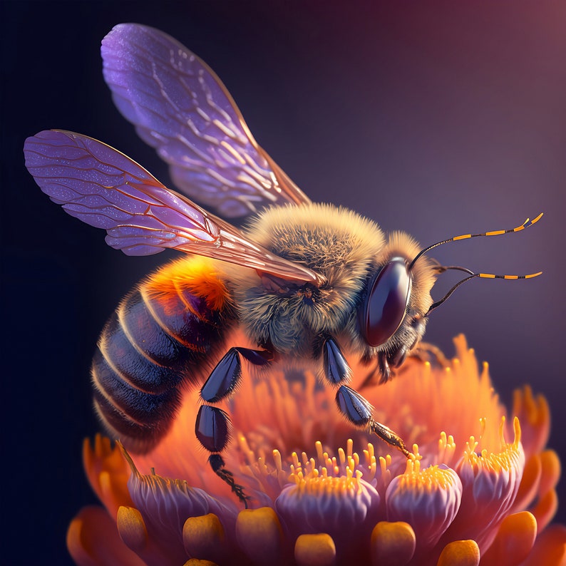 Gorgeous Honey Bee Prints: Bring the Beauty of Nature Into Your Home - Etsy