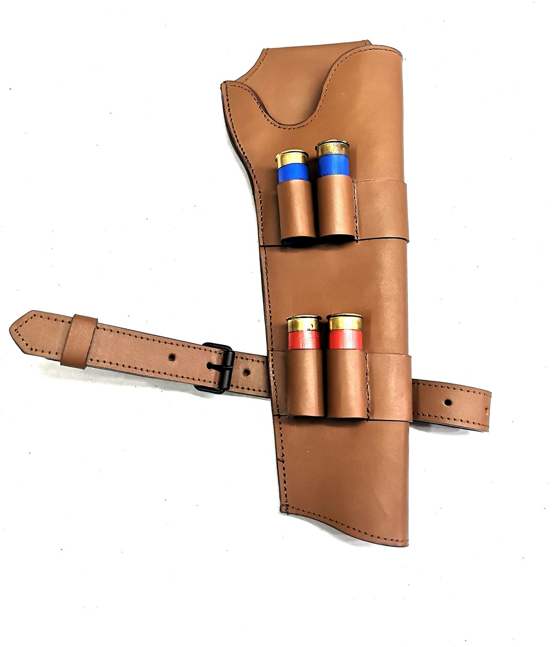 TS Double Barrel Shotgun Holster With Leg Strap Made With Real Leather ...