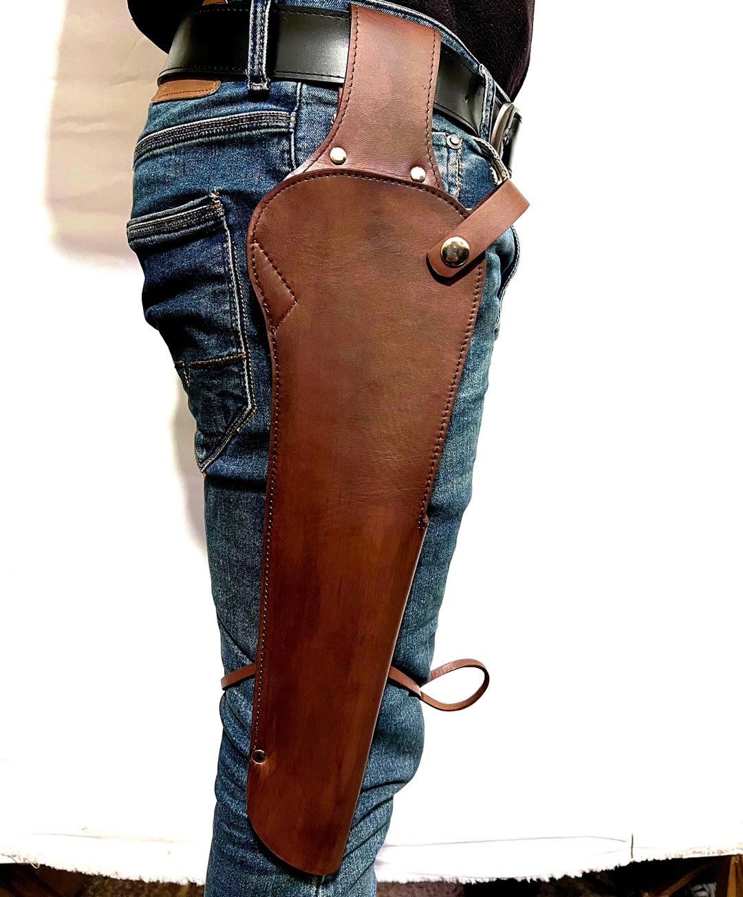 ROSSI RANCH Leather Scabbard Holster, Leg Holster for Shot Gun - Etsy