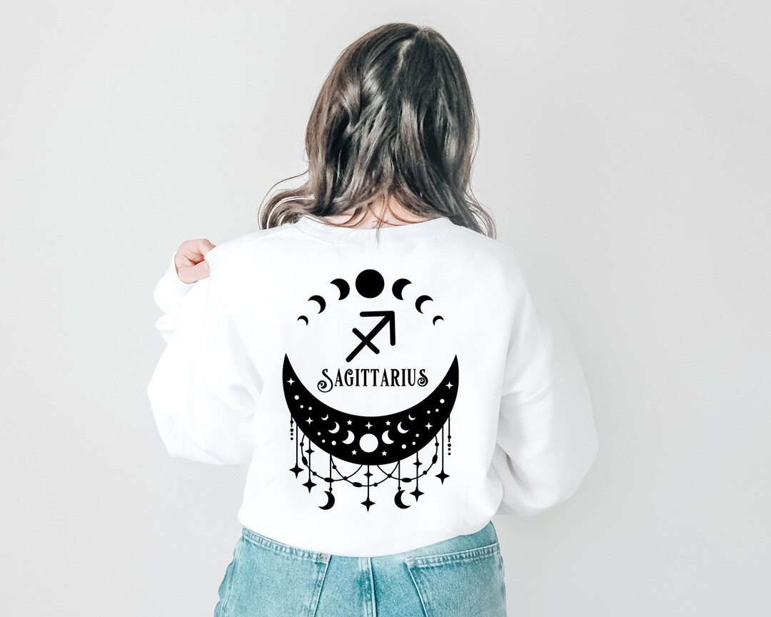 Sagittarius Zodiac Sign Sweater Horoscope Crewneck Constellation ...