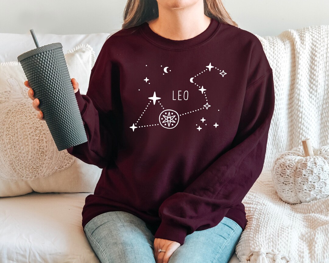 Leo Constellation Sweatshirt Leo Shirt Zodiac Sign Tee Horoscope ...
