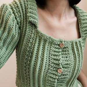 Crochet Collared Cardigan Pattern | the Dreamer Cardigan Pattern ...