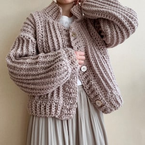 Crochet Collared Cardigan Pattern | the Dreamer Cardigan Pattern ...