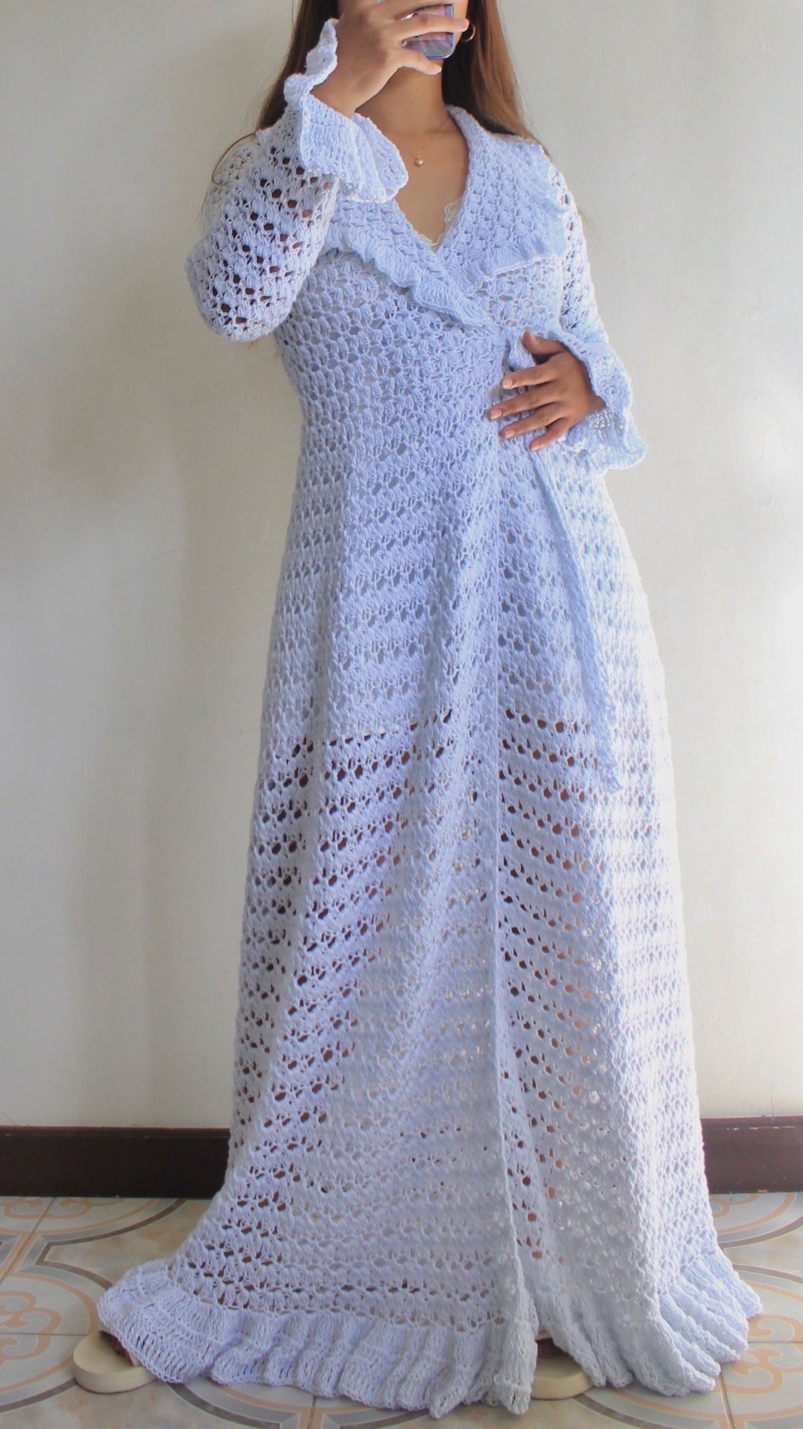 Crochet Bridal Robe Pattern: Victoria Wrapped Top/dress (PDF Pattern ...