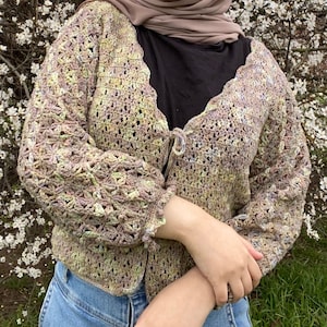 Crochet Textured Lace Cardigan Pattern | Fleur De Lys Cardigan by ...