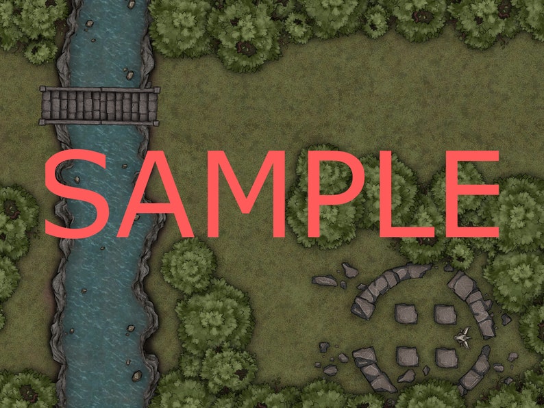 TTRPG Fantasy Forest Map Pack 5 Battle Maps With Grid | Etsy