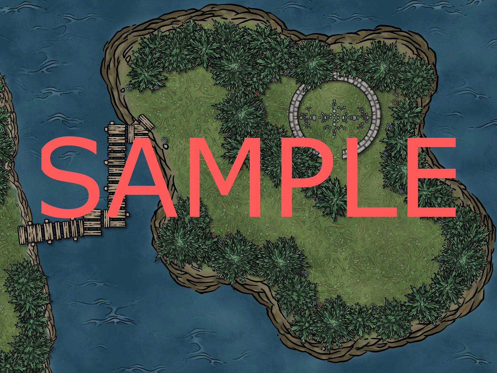 TTRPG Fantasy Forest Map Pack 5 Battle Maps with Grid | Etsy