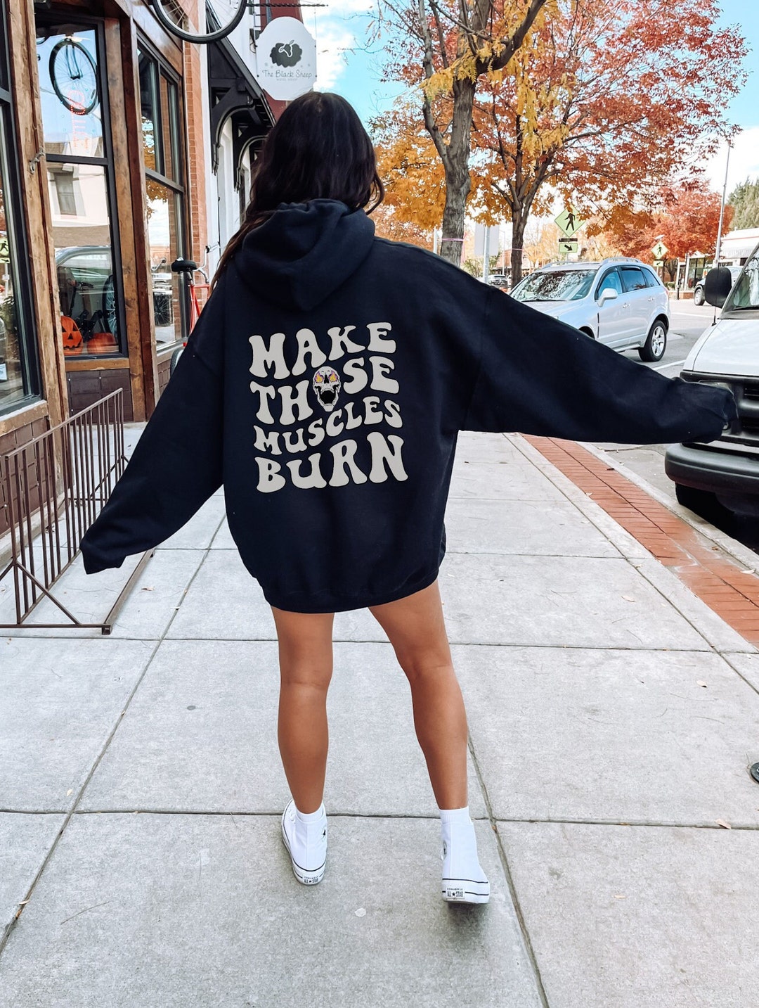Practice Safe Sets, Be Happy Lift Heavy Sweatshirt, Fall Workout ...