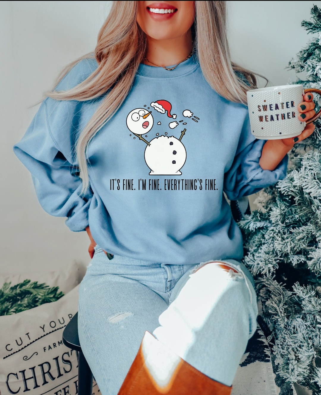 Snowman Sweatshirt, Christmas Sweatshirt, Snowman Tee, Snowman T-shirt ...