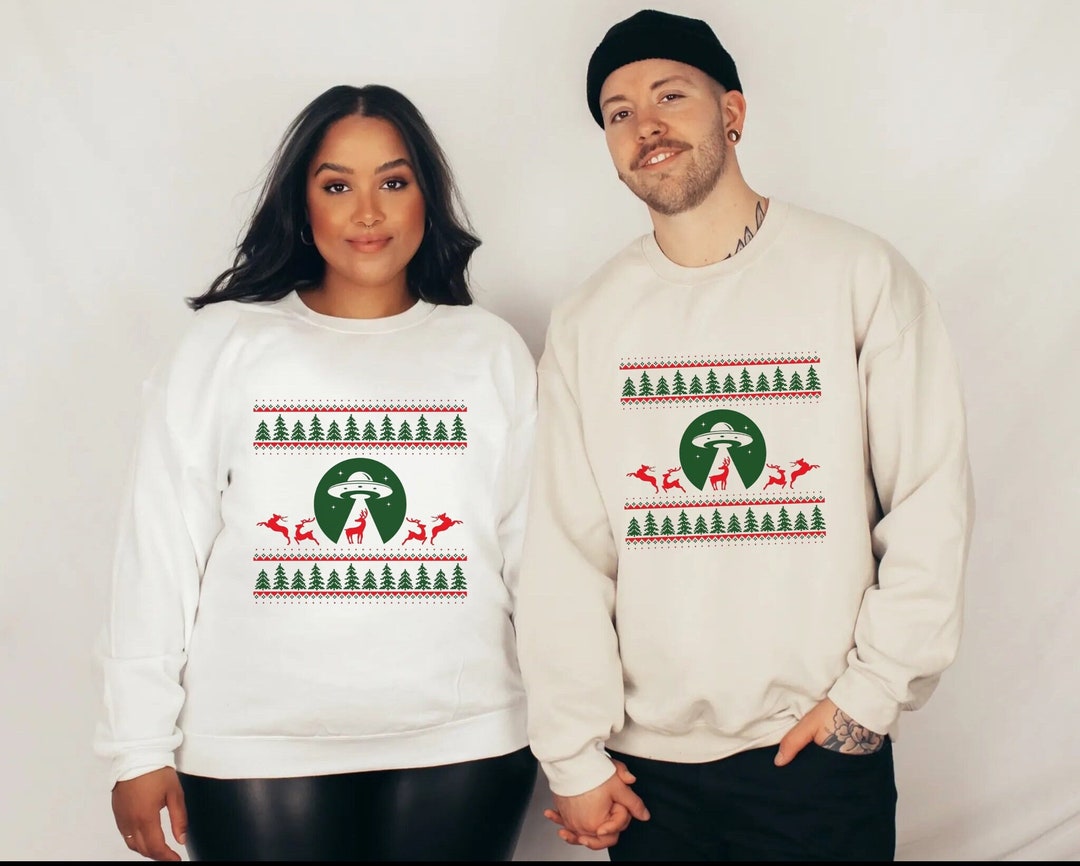 UFO Sweater Neon Green Alien Sci-fi Hat Extraterrestrial - Etsy