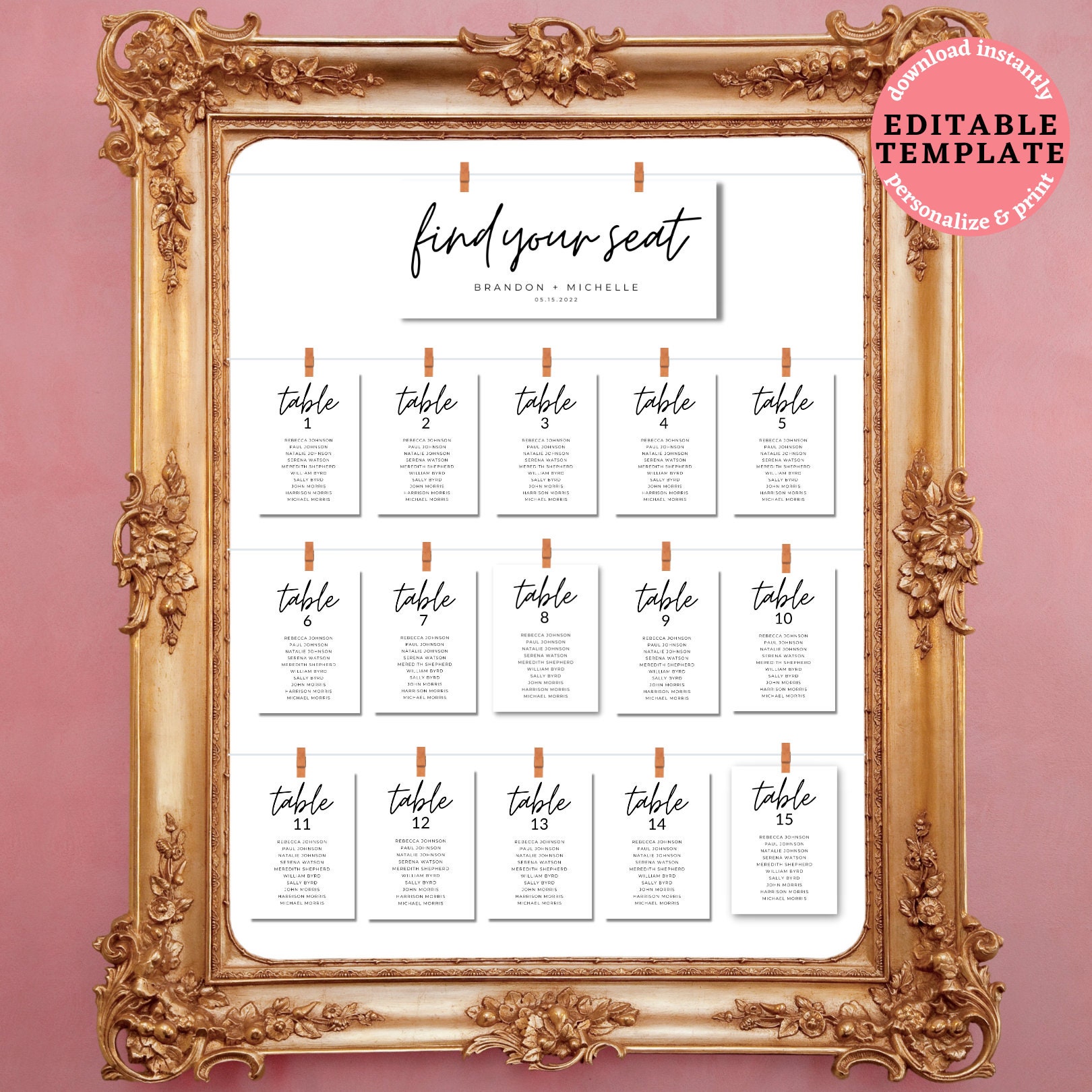 Editable Wedding Seating Chart Sign Welcome Sign Take a - Etsy