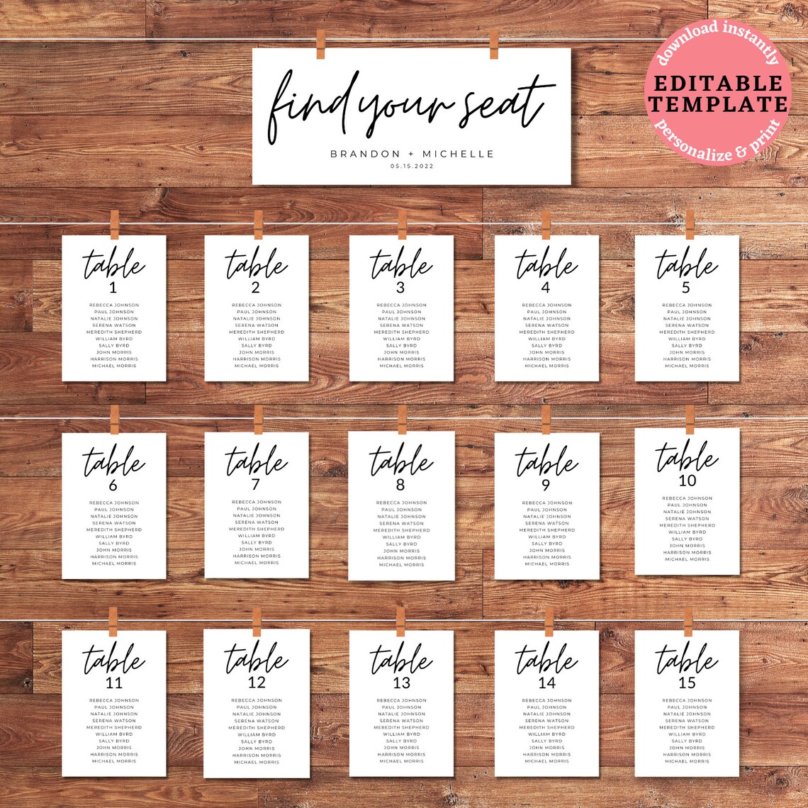 Editable Wedding Seating Chart Sign Welcome Sign Take a - Etsy