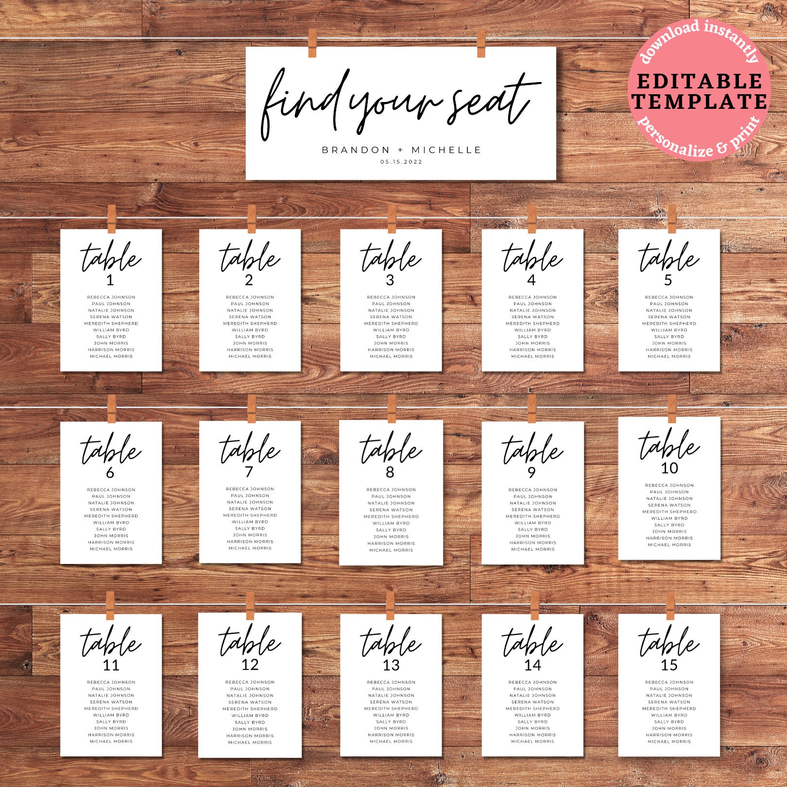 Editable Wedding Seating Chart Sign Welcome Sign Take a - Etsy