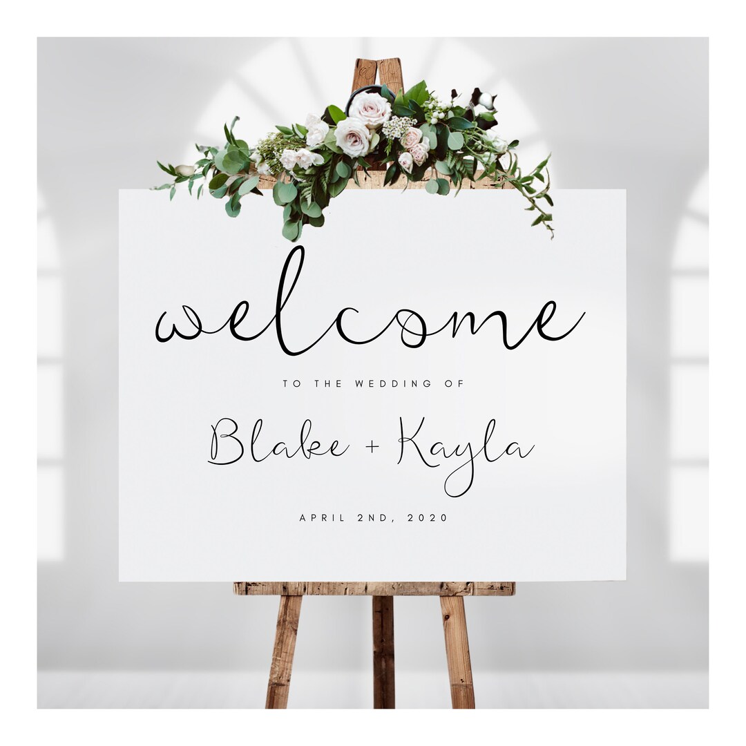 Editable Wedding Sign Wedding Sign, Welcome Sign, Wedding Reception ...