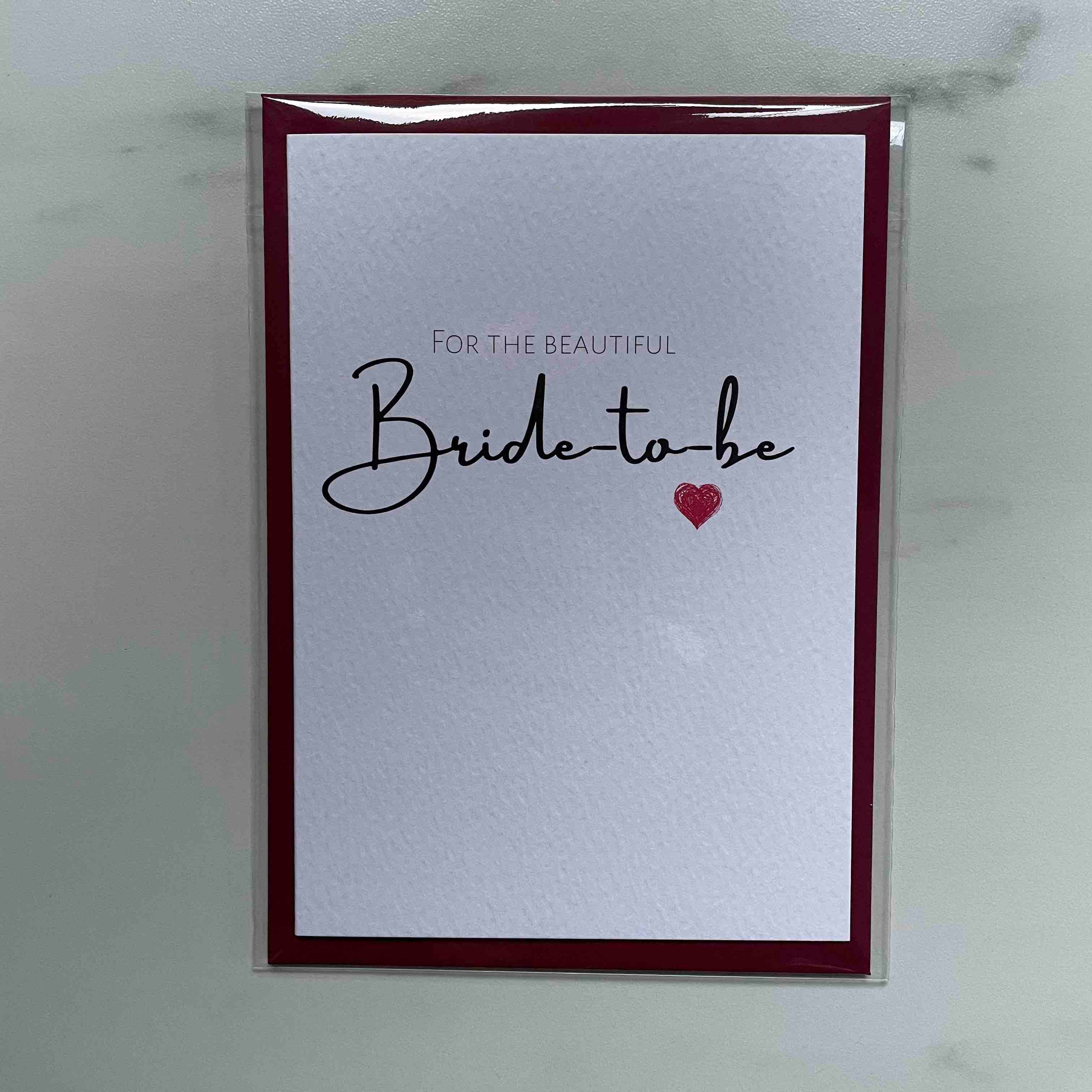 Bride-to-be Card Heart - Etsy UK
