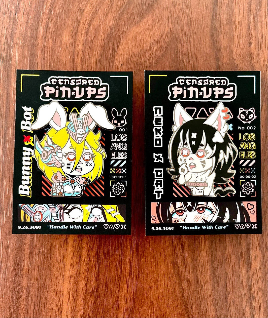 Chibi Hard Enamel Pins - Censored Pin X Ups - Etsy