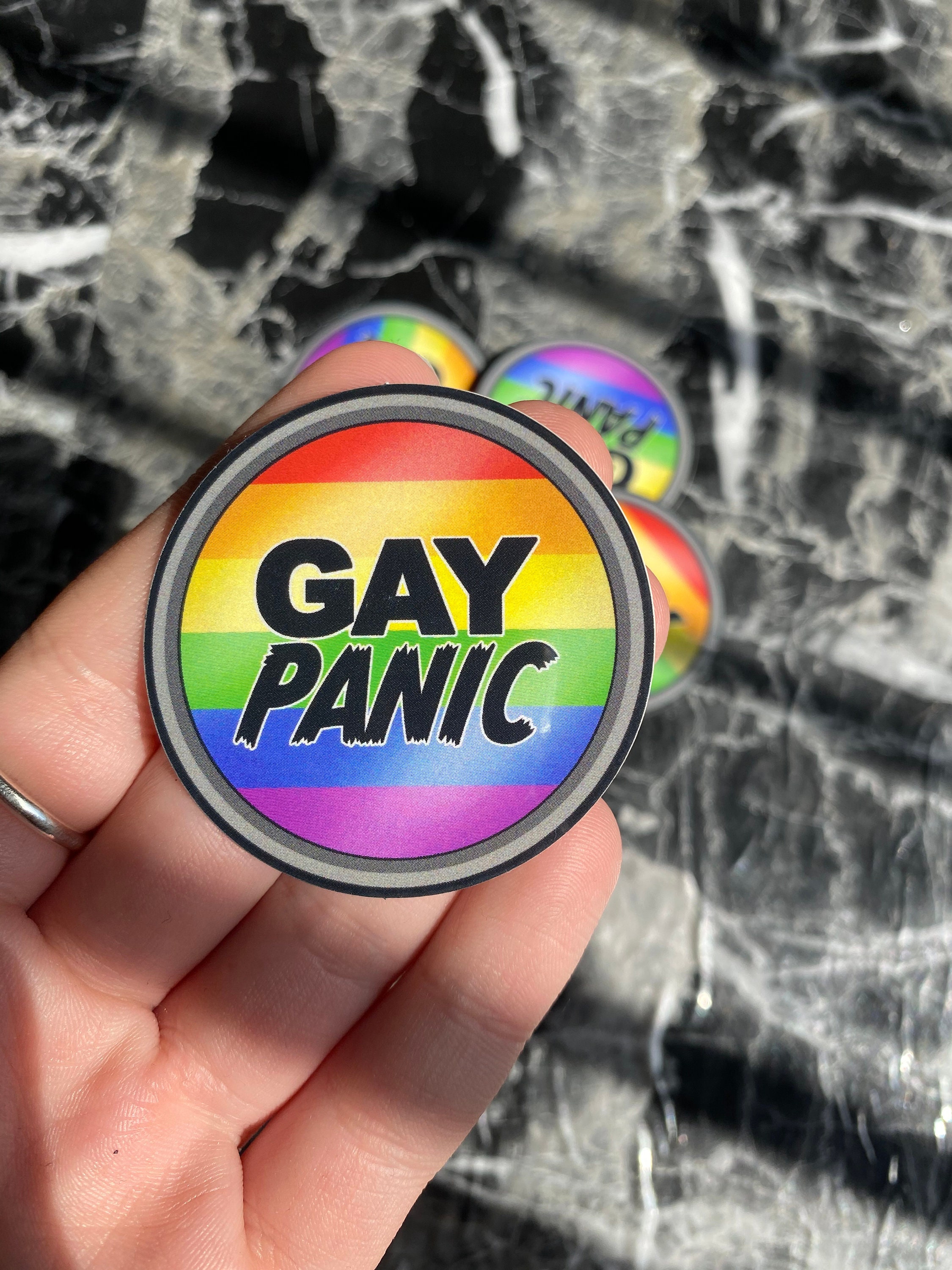 Gay Panic Sticker by Sami Demonster - Etsy