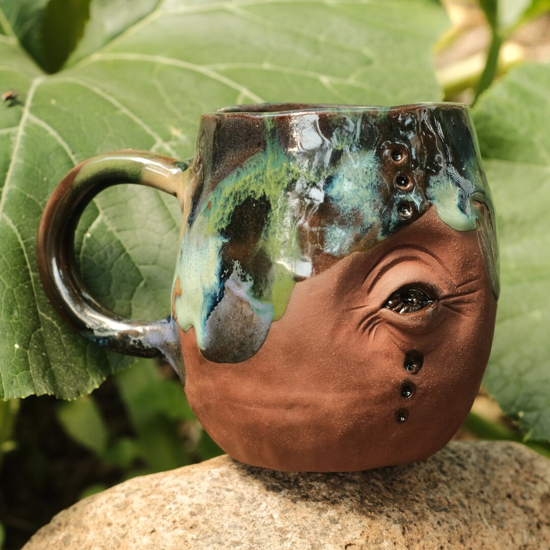Psychedelic Third Eye Ceramic Mug for Coffee and Tea Lovers Handbuilt ...