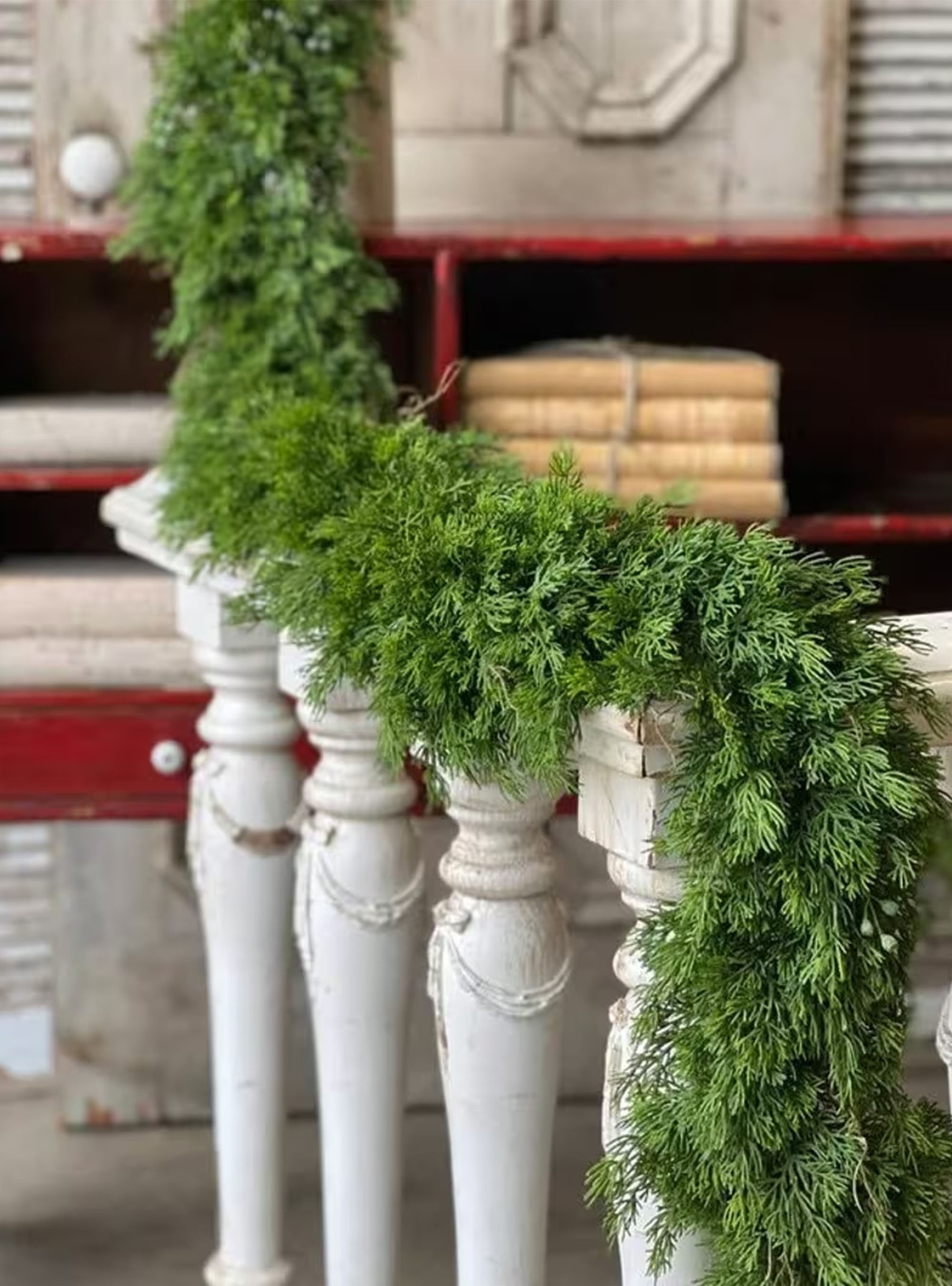 Christmas Cedar Garland, Christmas Garland, Cedar Pine Garland ...