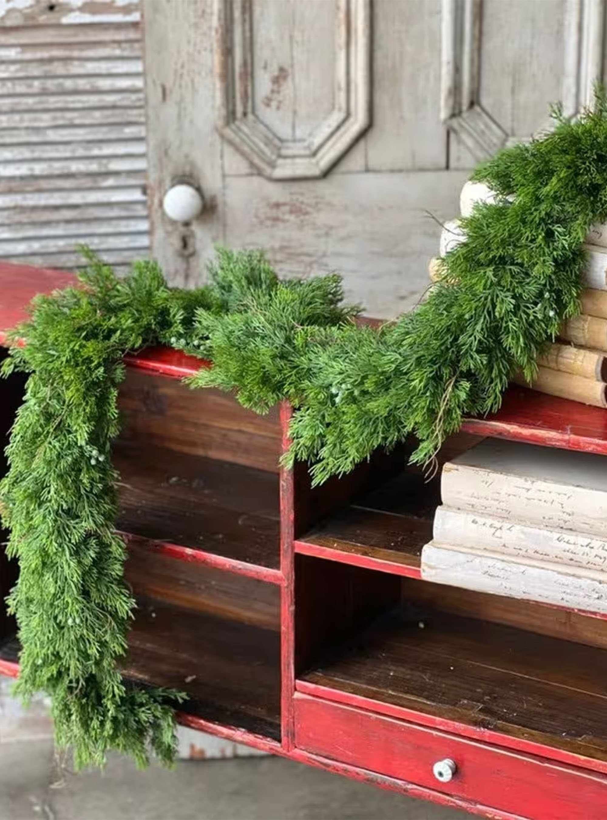 Christmas Cedar Garland, Christmas Garland, Cedar Pine Garland ...