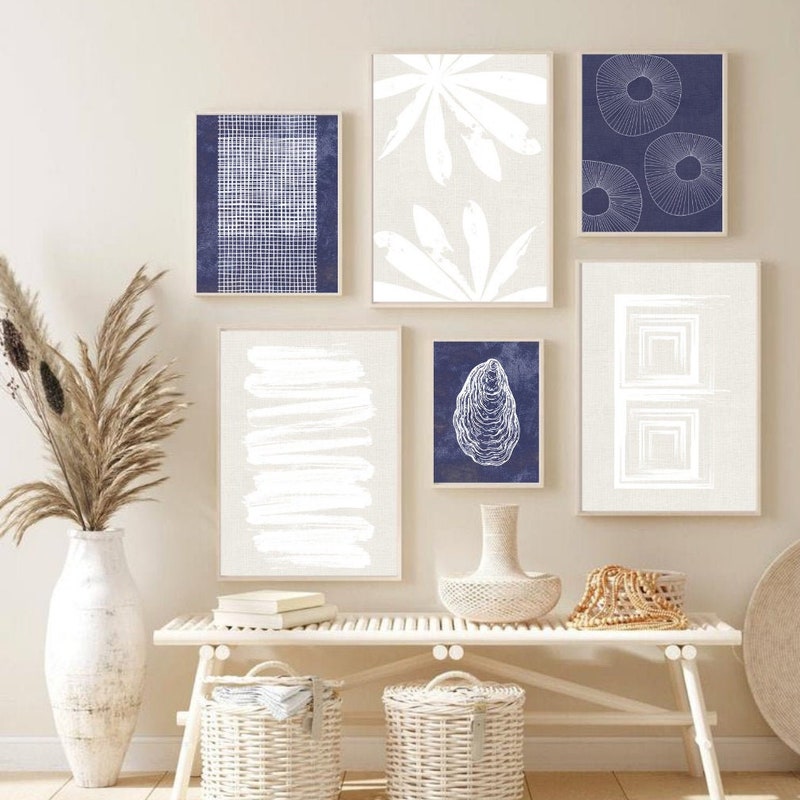 Navy Blue Nautical Wall Art - Etsy