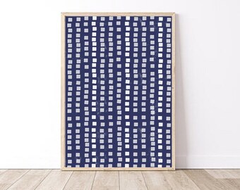 Indigo Blue Print | Etsy