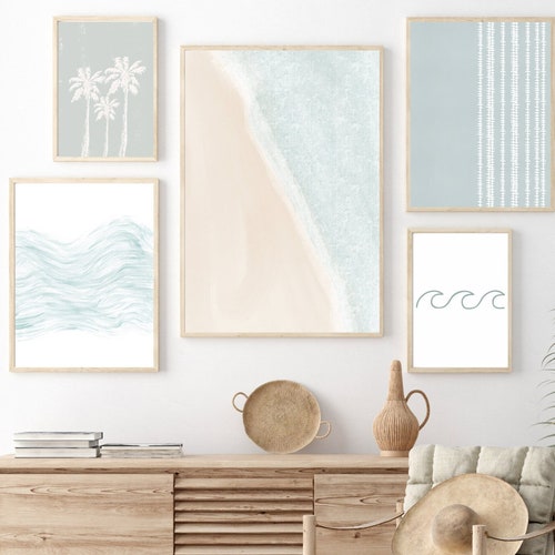 Boho Beach Wall Art Beach Gallery Wall Set of 10 Prints - Etsy