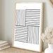 Black Line Print, Geometric Line Art, Abstract Wall Decor, Printable ...