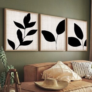 Modern Floral Art 3 Piece Wall Art Botanical Print Set - Etsy