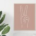 Peace Sign Outline Wall Print, Fine Line Wall Art, Minimalist Decor ...