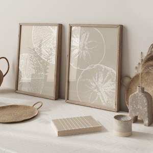 Neutral Beach Prints, Set of 2, Beachy Wall Art, Coastal Prints, Sand ...