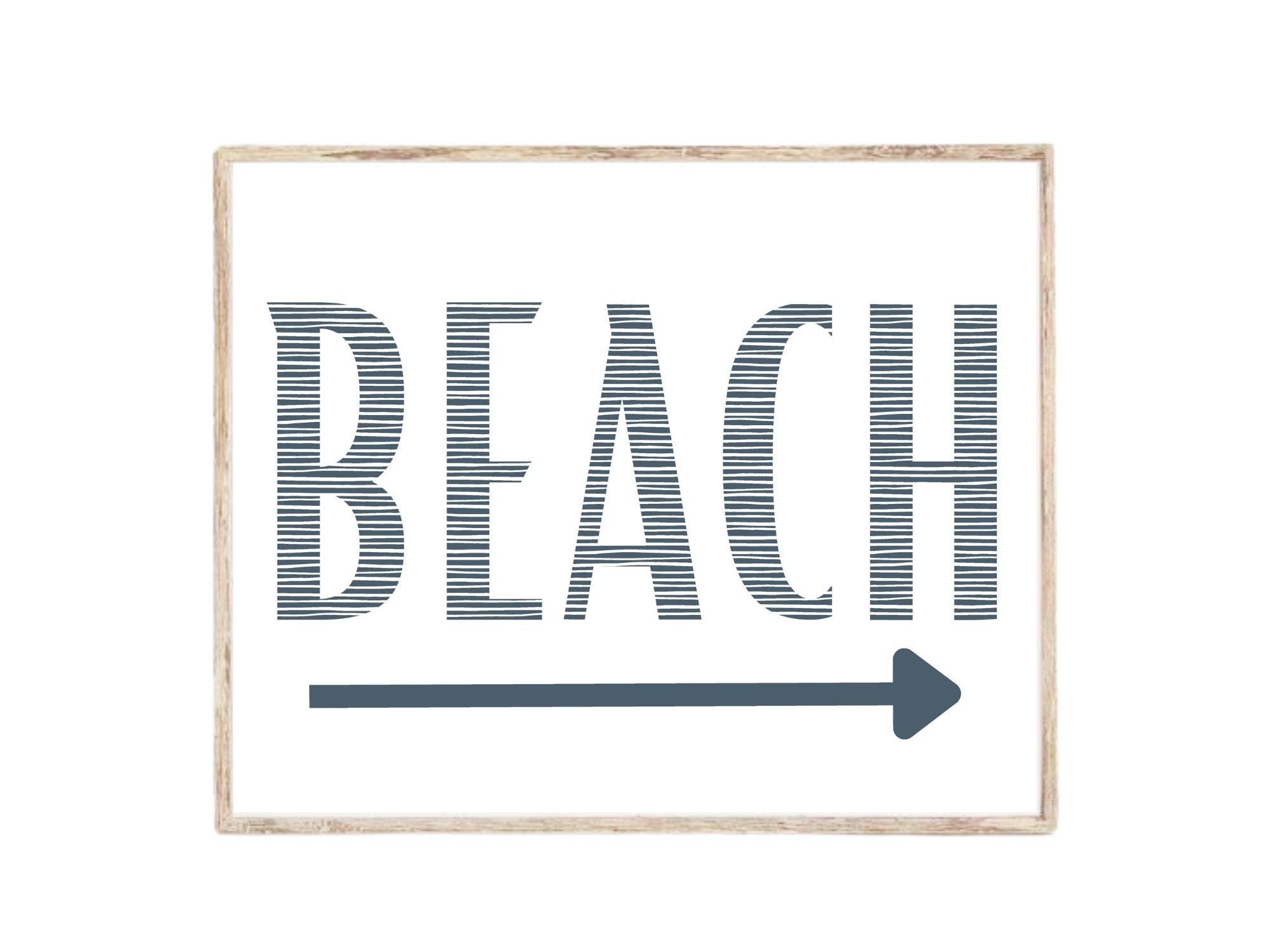 Beach Print Beach Printable Art Beach Direction Sign Lake - Etsy