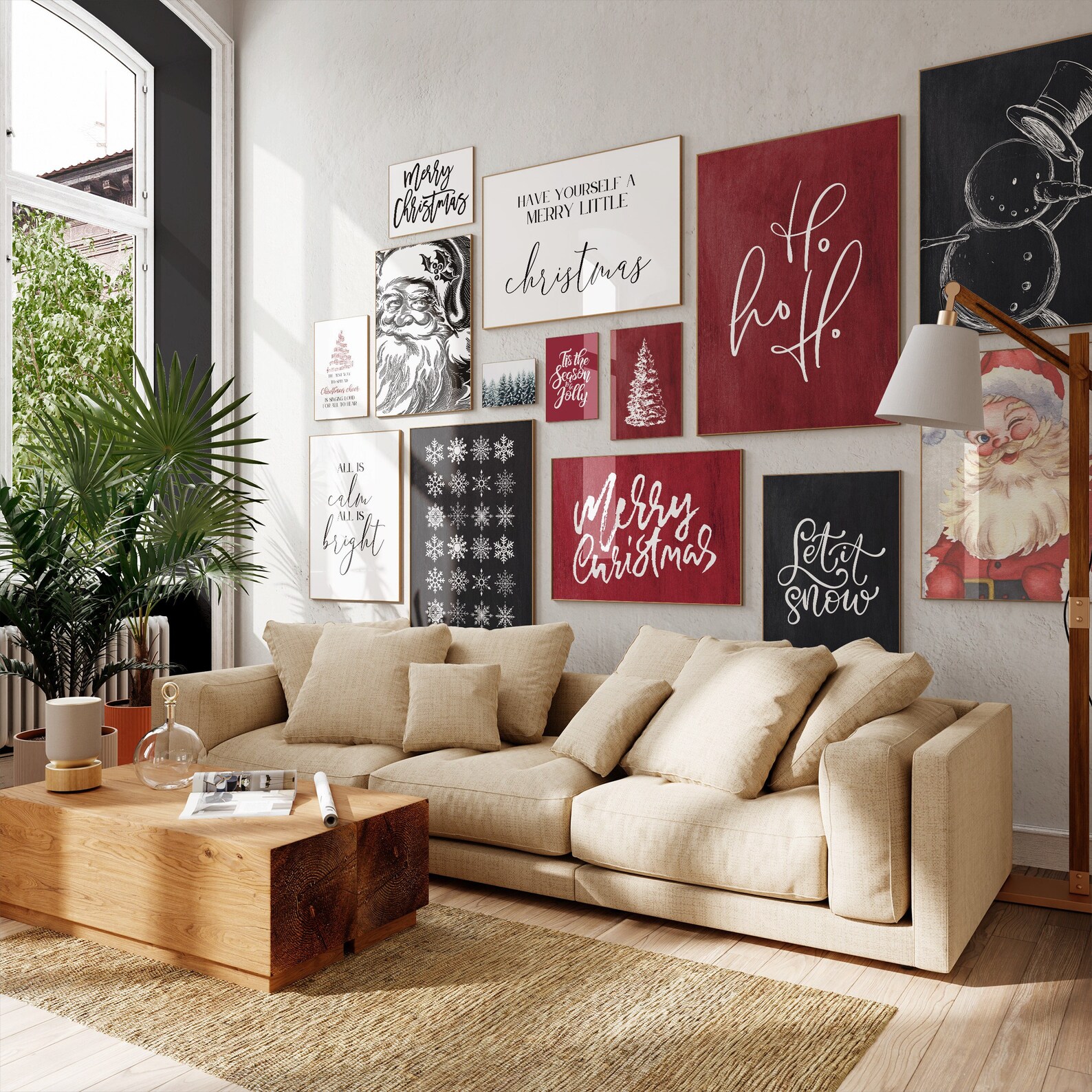 Christmas Printable Wall Art, Christmas Download Bundle, Christmas ...