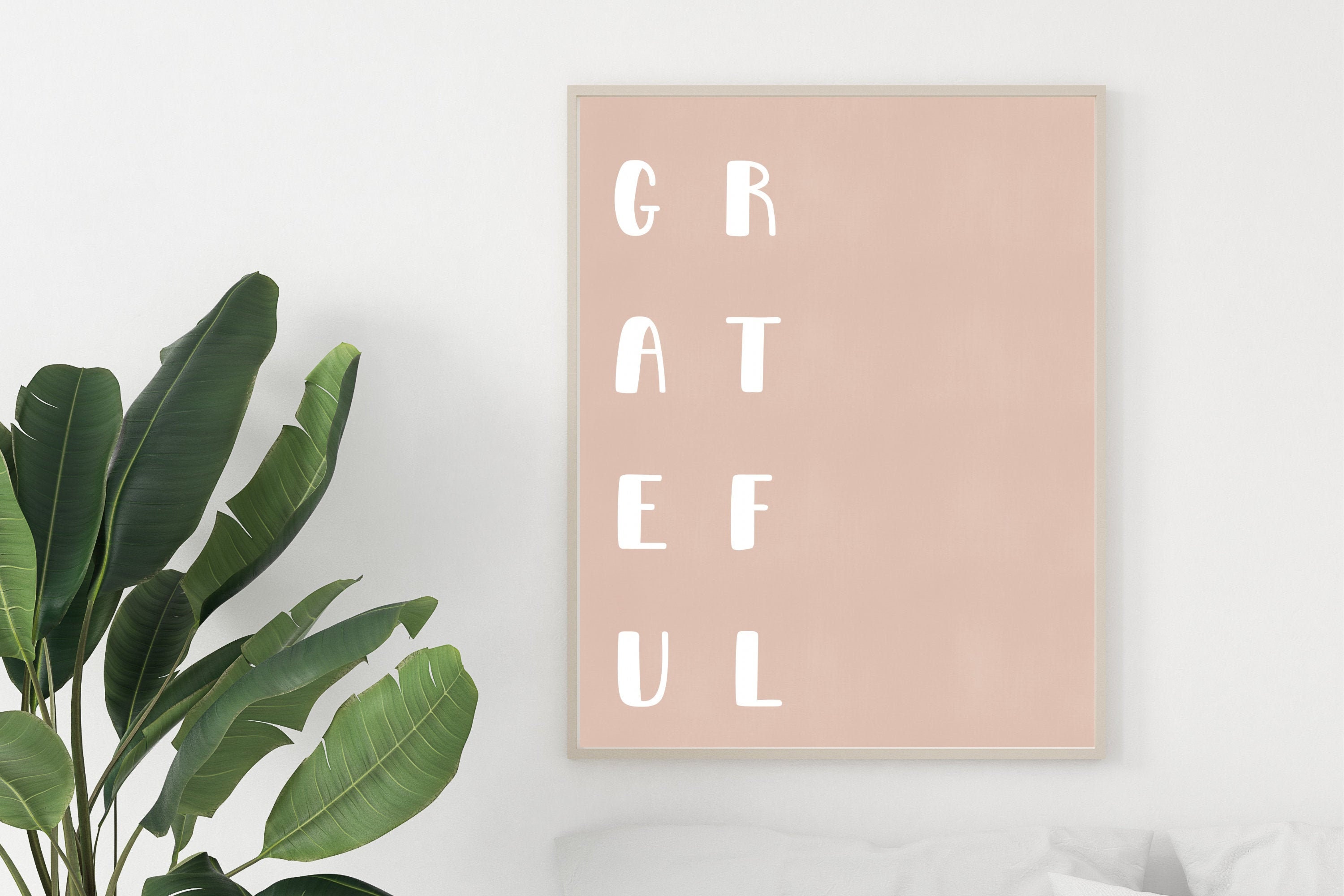Grateful Wall Art Gratitude Printable Positive Affirmation - Etsy