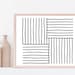 Black Line Print, Geometric Line Art, Abstract Wall Decor, Printable ...