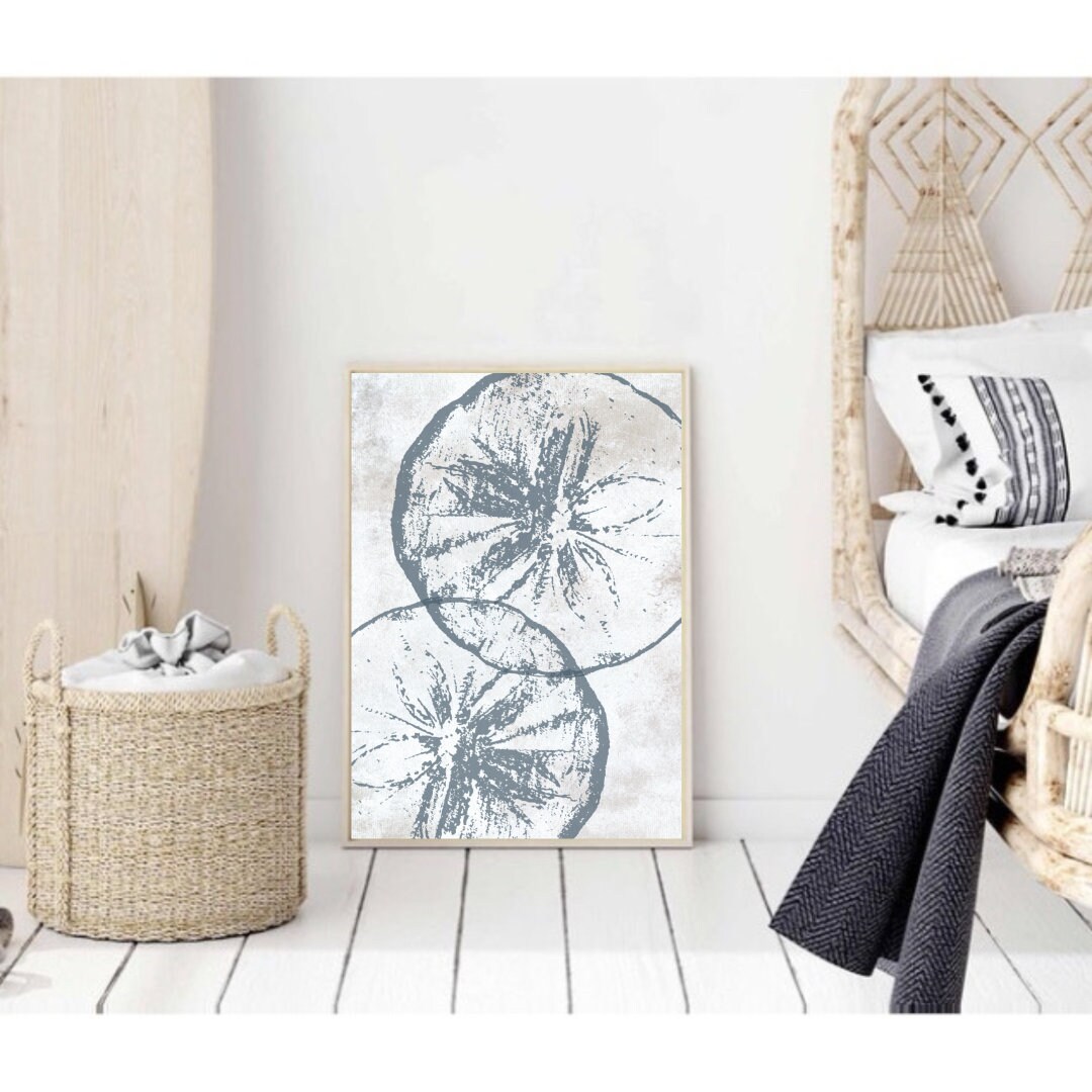 Sand Dollar Wall Art, Beach Printable, Modern Beach Art, Beach Home ...