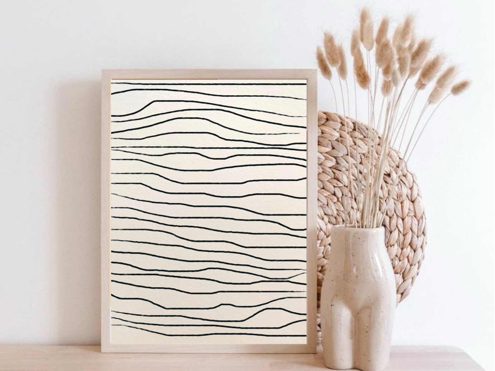 Black Abstract Wall Art, Abstract Gallery Wall, Set of 5 Prints, Modern ...