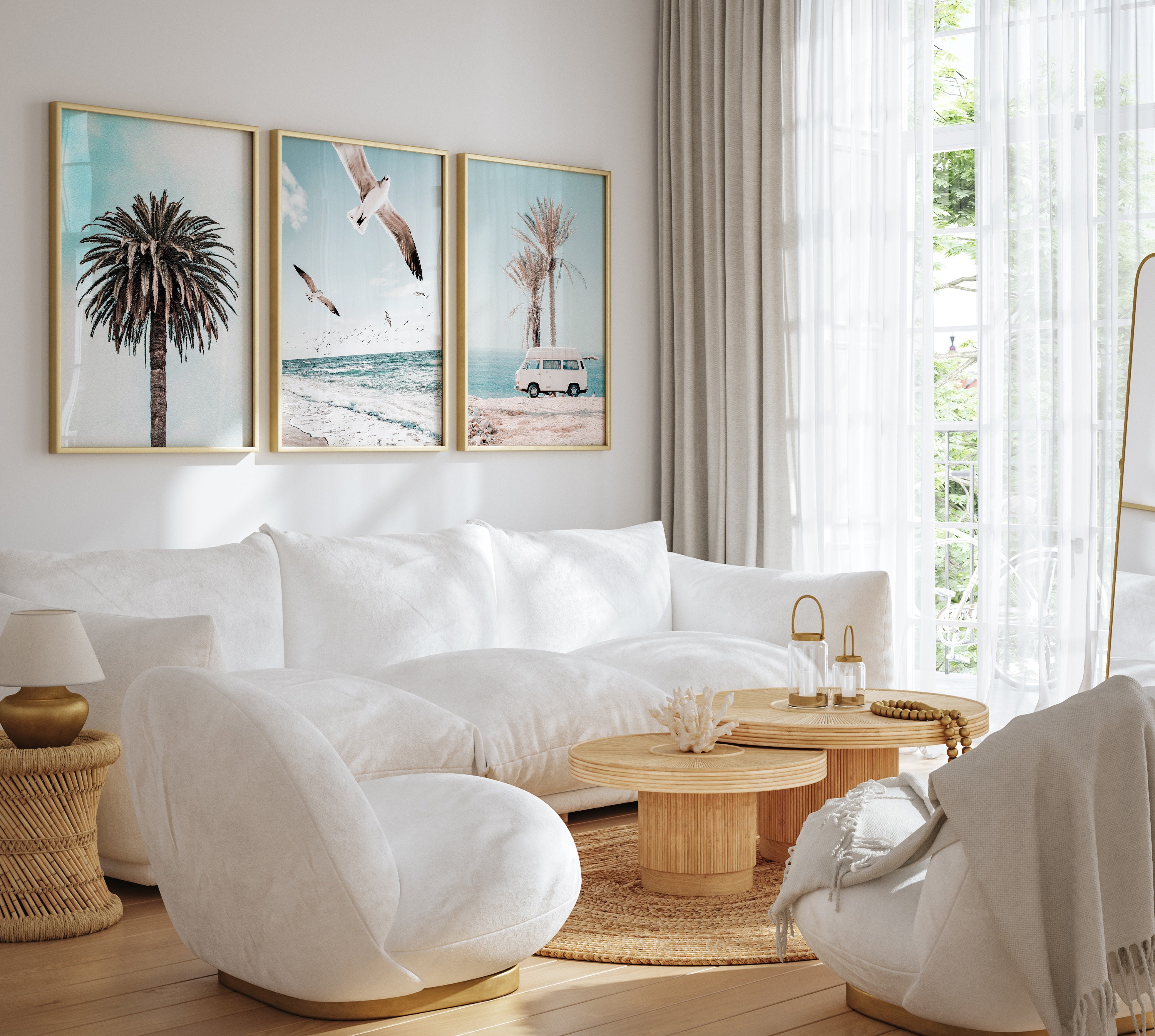Coastal Wall Art, Beach Prints, Beach Gallery Wall Set, Modern Coastal ...