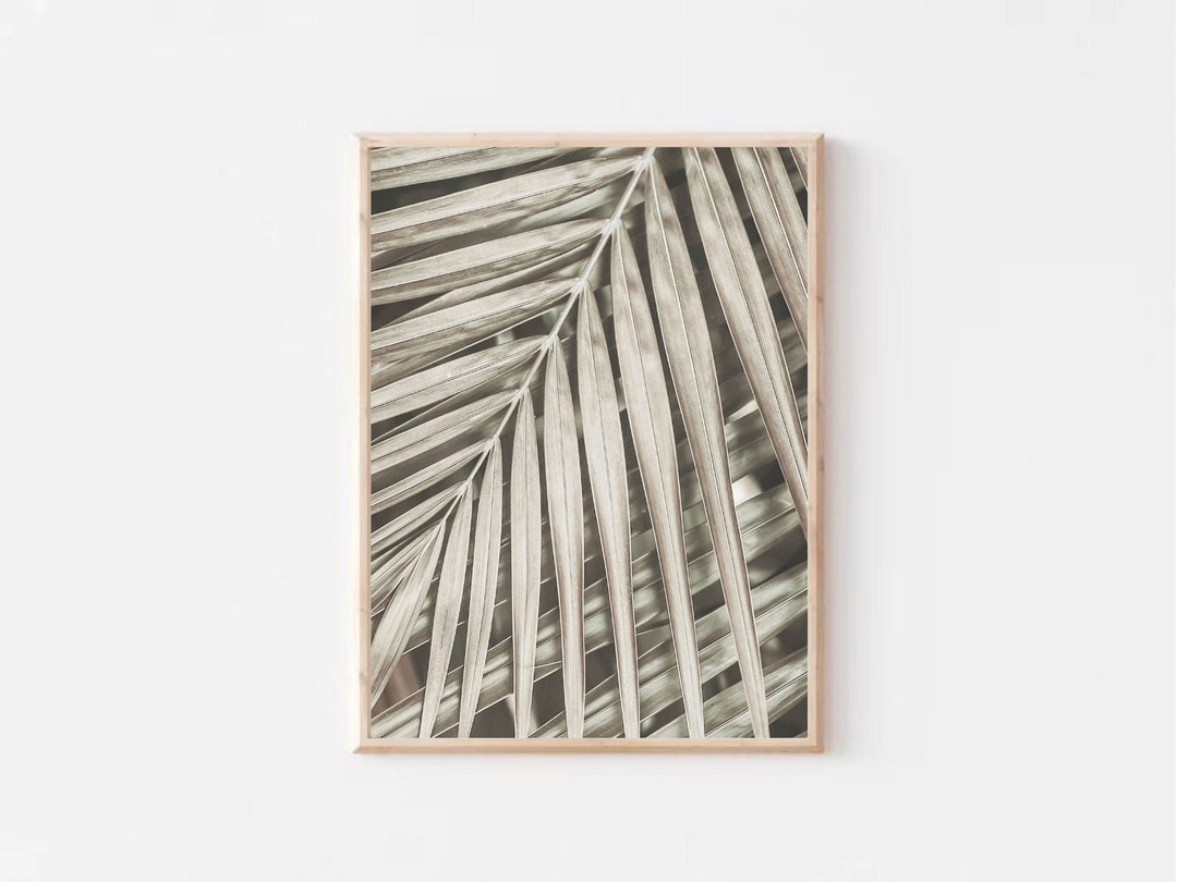 Boho Beach Print, Boho Palm Leaf, Palm Leaves, Boho Wall Decor, Neutral ...