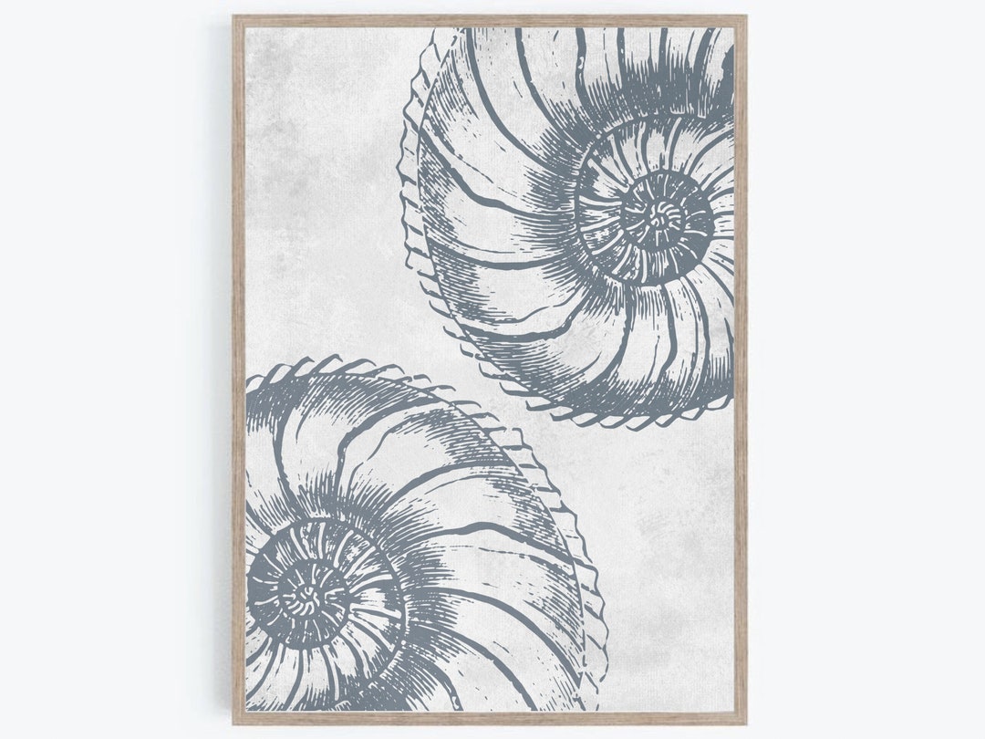 Boho Beach Print, Sea Shell Wall Art, Beach Prints, Coastal Printable ...