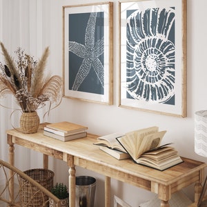 Beach Wall Art, Ocean Art, Coastal Art, Blue and White Beach Decor ...