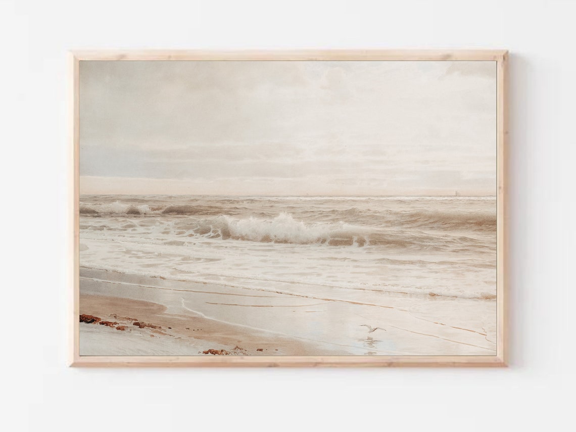 Vintage Coastal Art Vintage Beach Print Neutral Beach Print - Etsy Canada