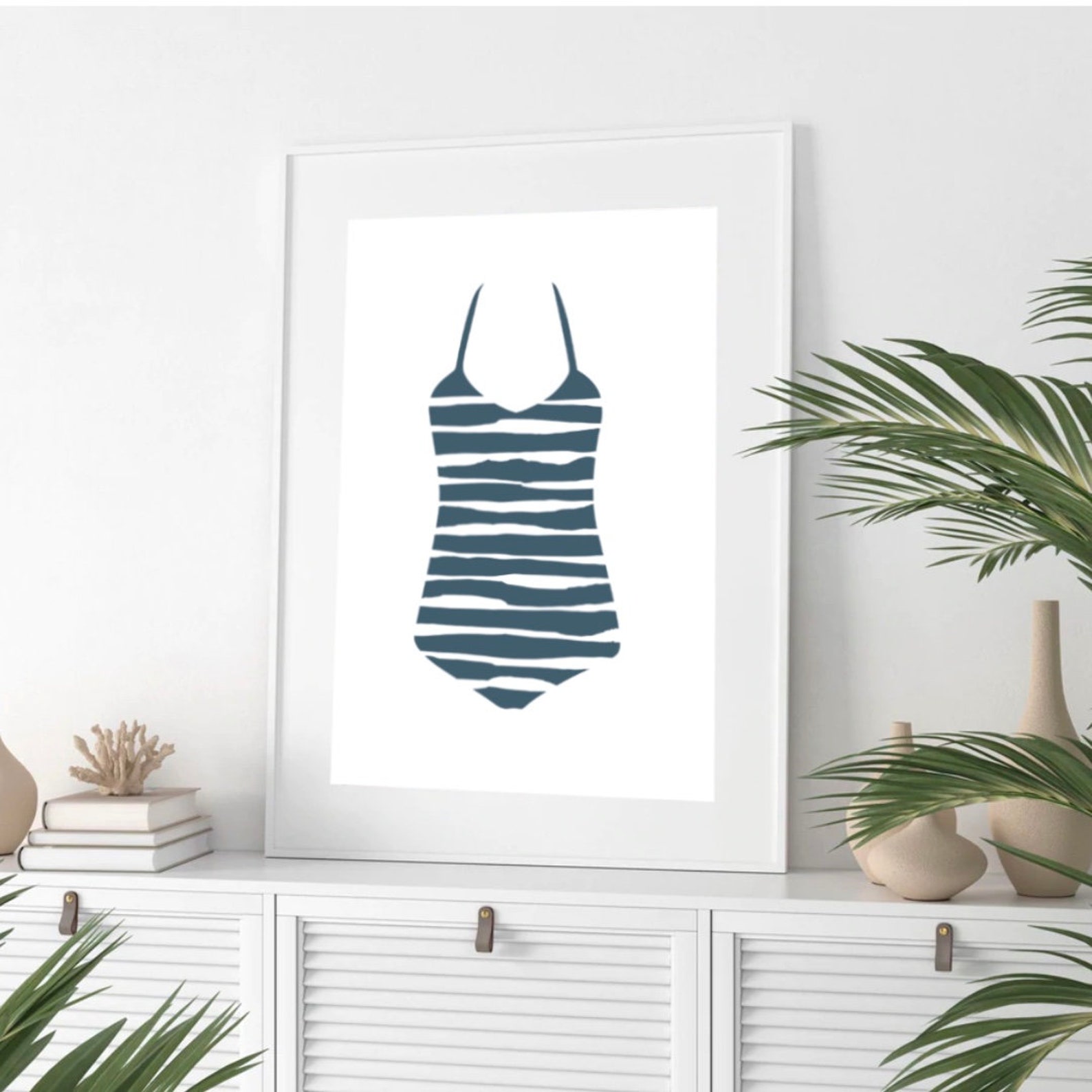 Vintage Swimsuit Print, Bathing Suit Print, Coastal Wall Art, Retro ...