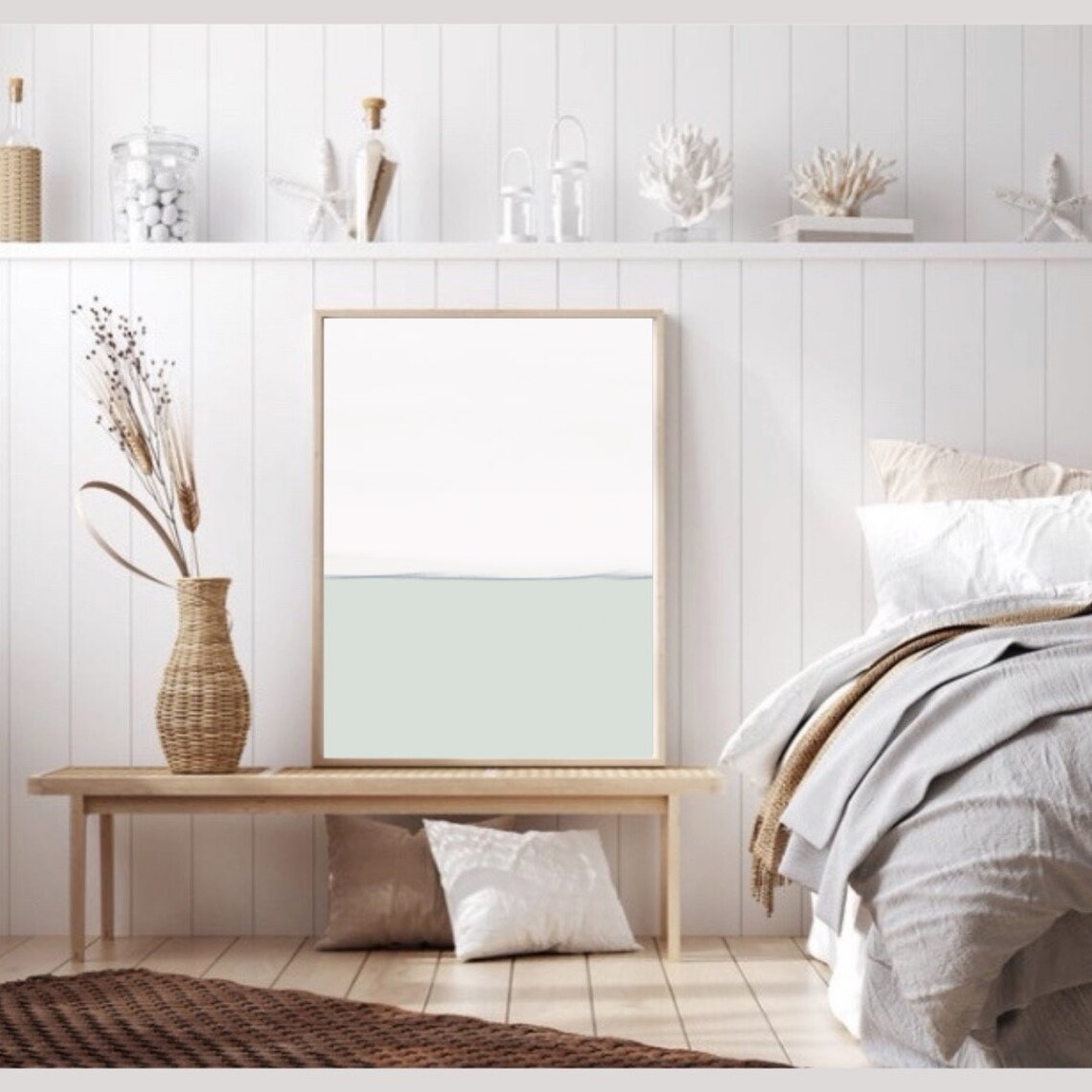 Minimalist Beach Art Minimalist Painting Coastal Printable | Etsy