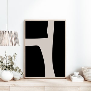 Black Abstract Prints, 3 Piece Set, Geometric Prints, Modern Wall Decor ...