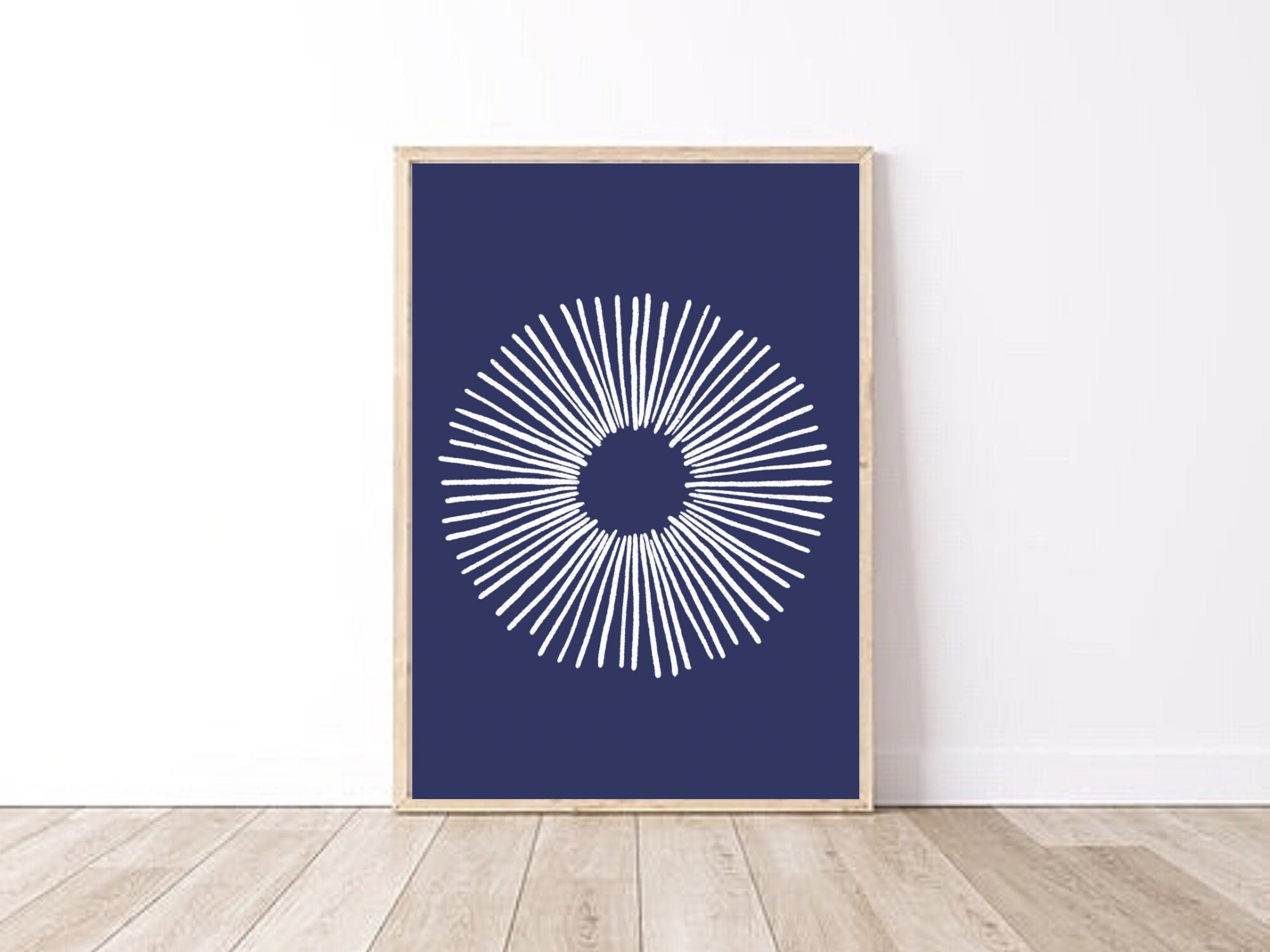 Cricle Blue And White