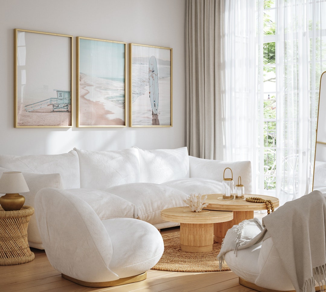 Beachy Prints Set 3, Soft Beach Prints, Coastal Wall Art, Beachy ...