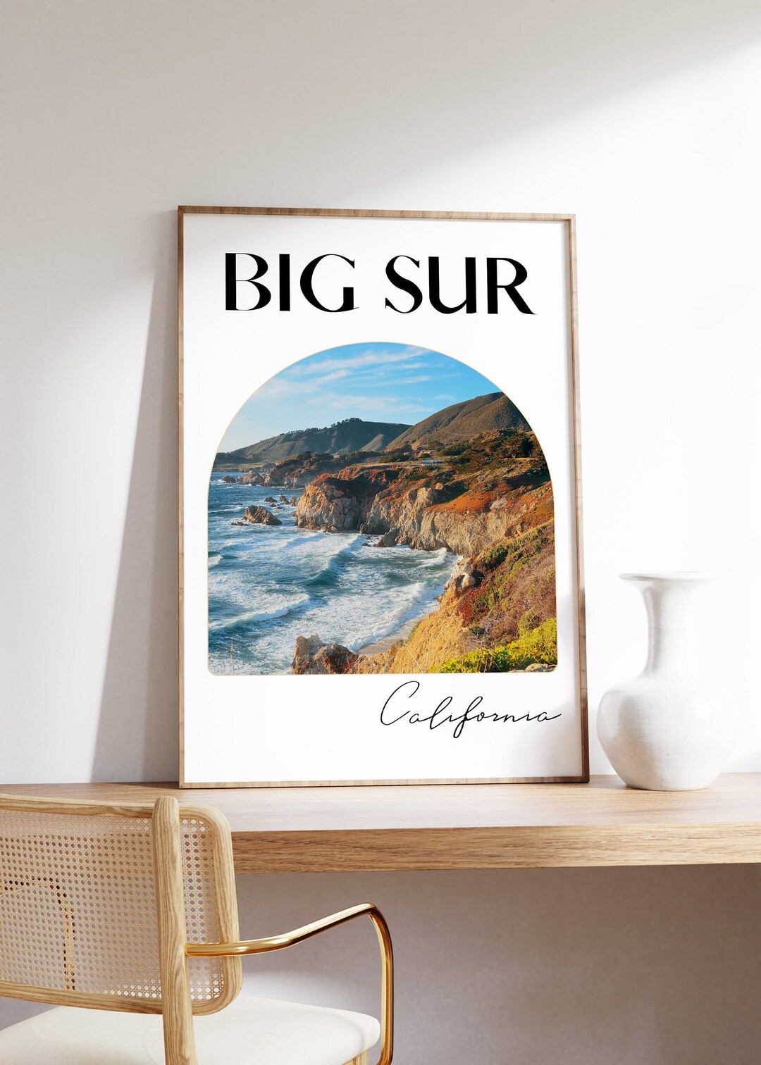 Big Sur Print, Travel Poster, California Wall Art, Coastal California ...