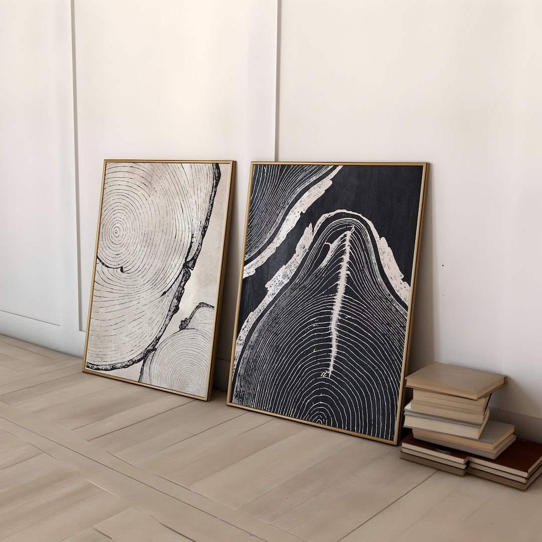 Tree Ring Art, Tree Ring Prints, Nature Art, Neutral Wall Decor, Tree ...